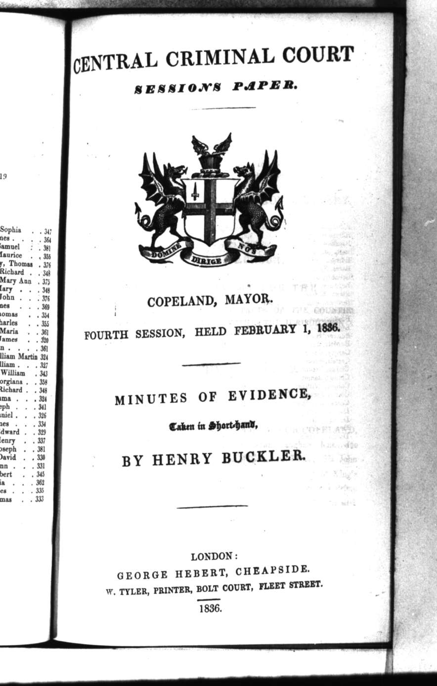 The Proceedings of the Old Bailey
