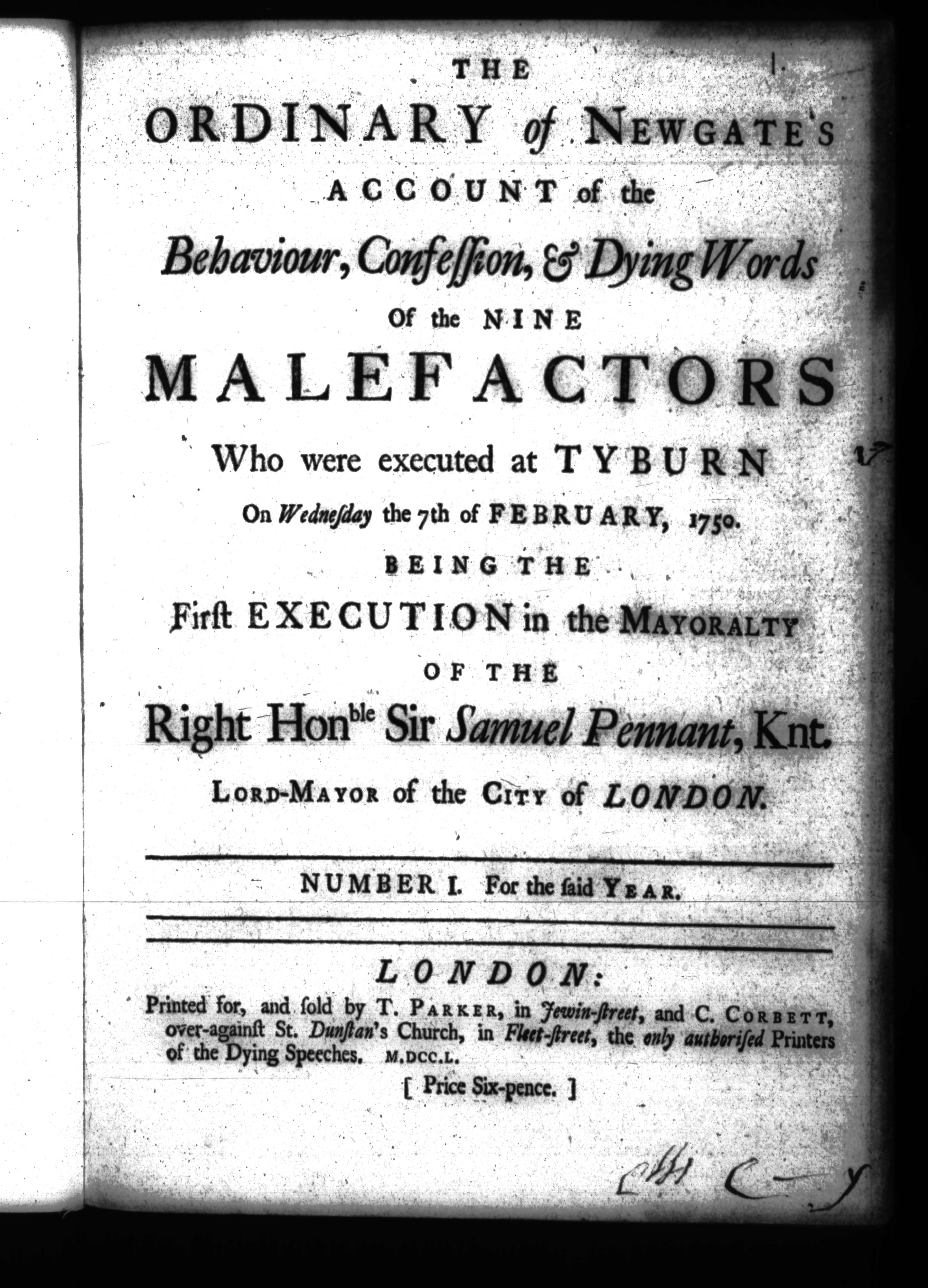 The Proceedings of the Old Bailey