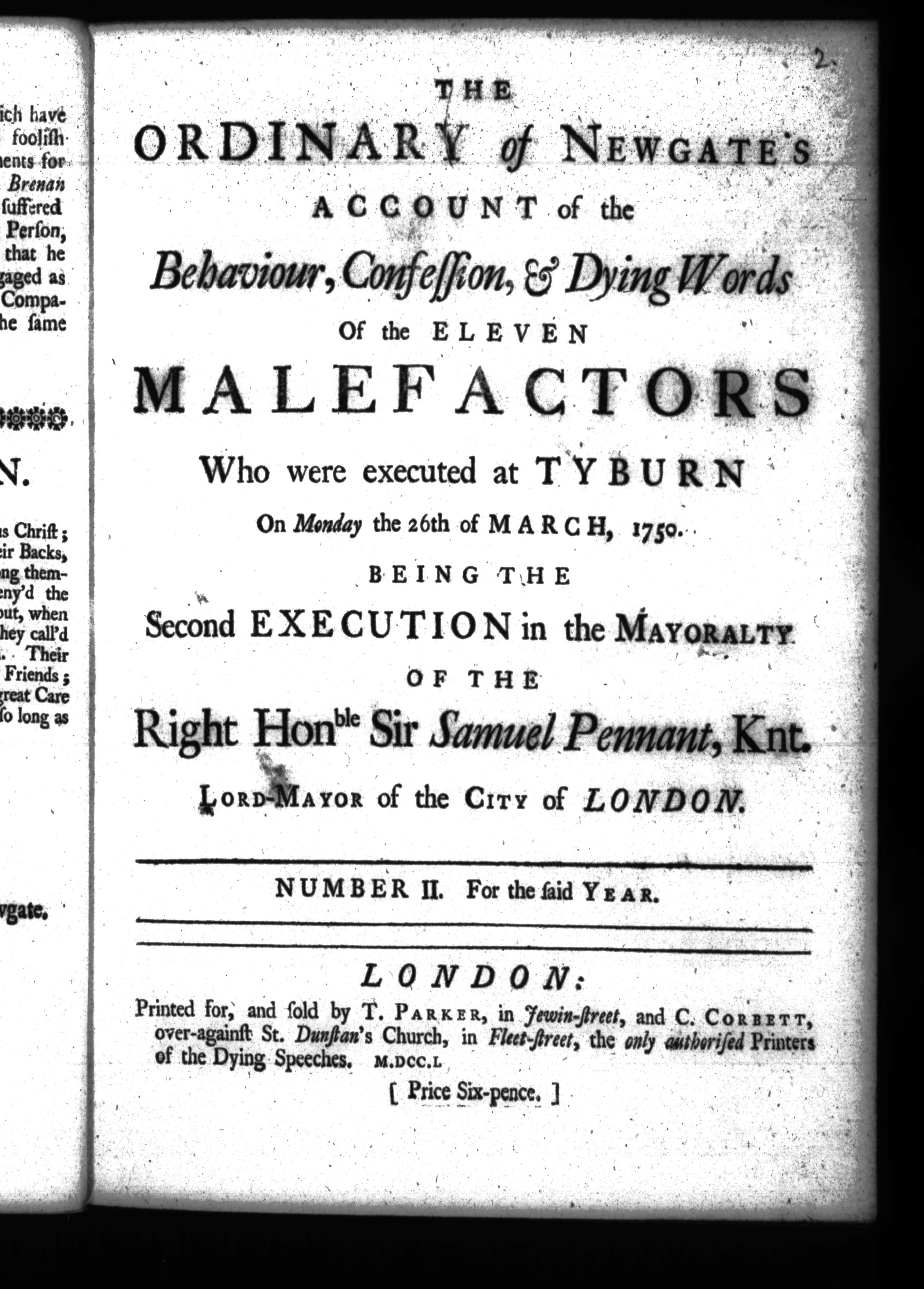 The Proceedings of the Old Bailey