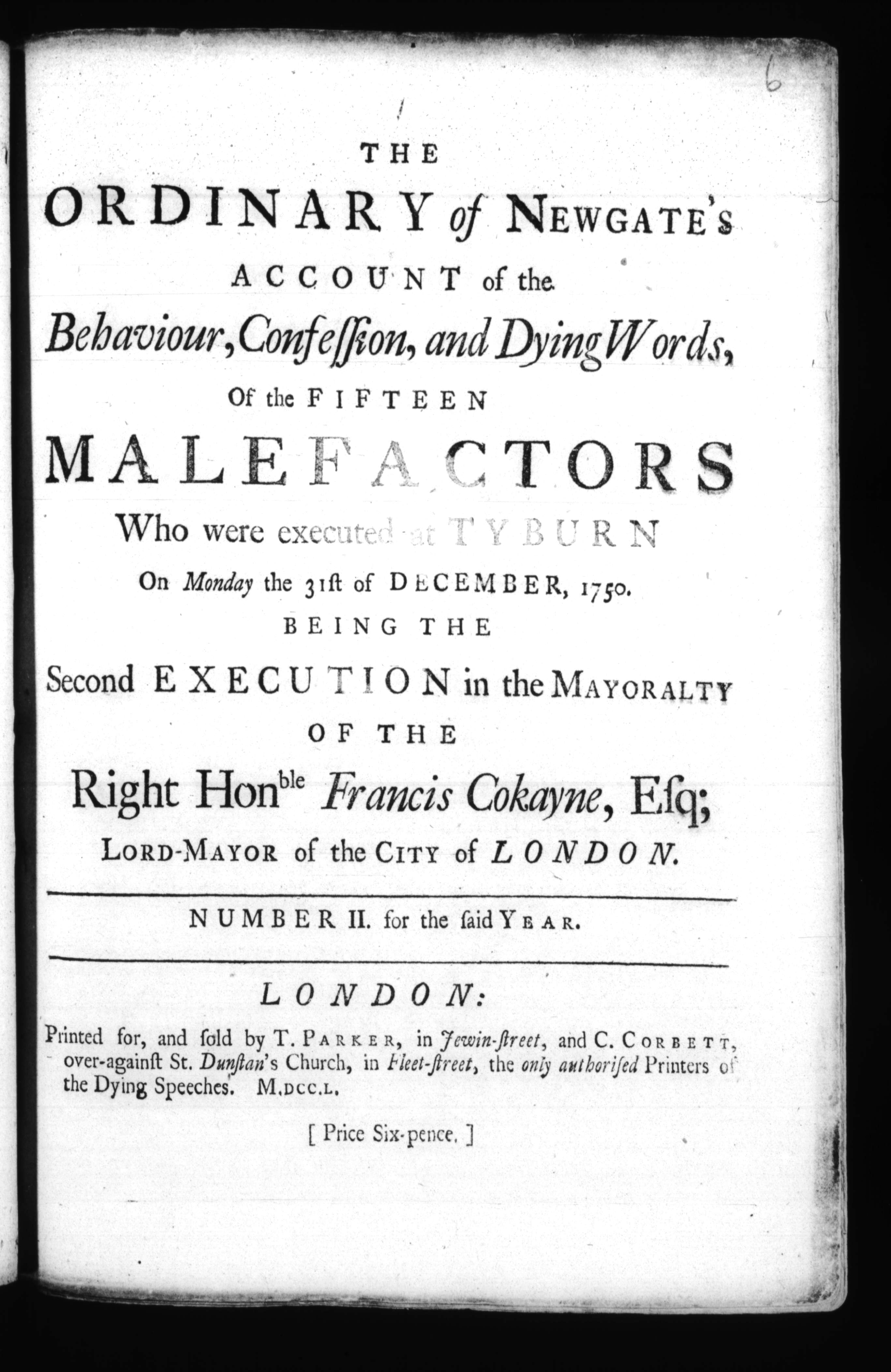 The Proceedings of the Old Bailey